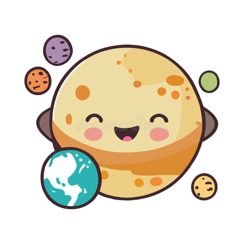 Moon smiling in the space stock vector. Illustration of astronomy ...