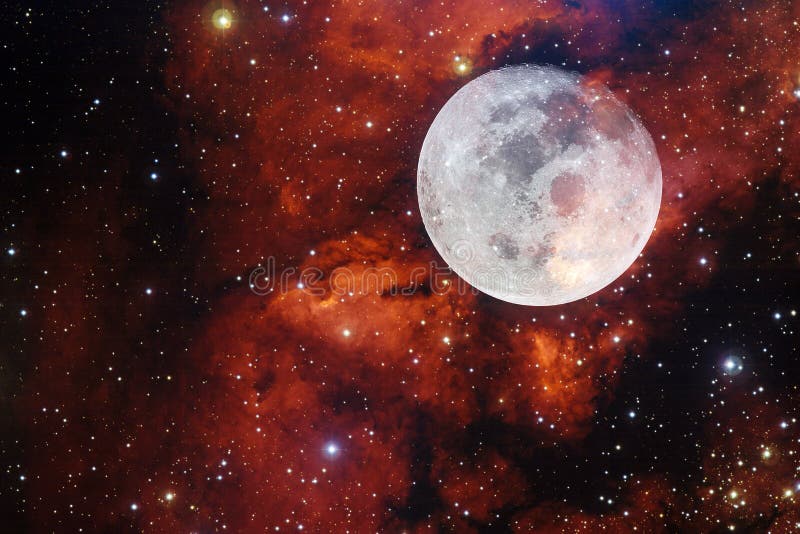 Moon. Solar System. Elements of this Image Furnished by NASA Stock ...