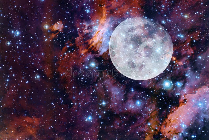 Moon. Solar System. Elements of this Image Furnished by NASA Stock ...