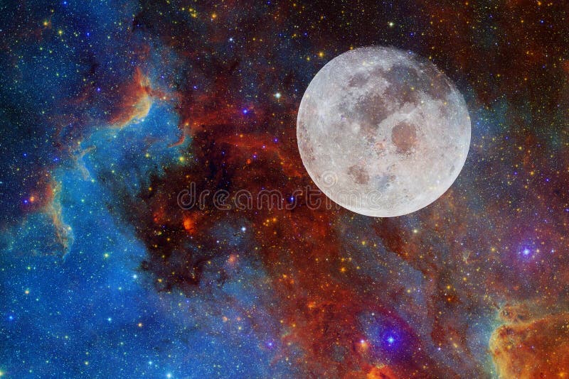 Moon. Solar System. Elements of this Image Furnished by NASA Stock ...