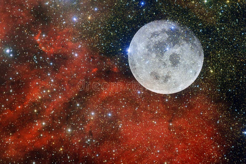 Moon. Solar System. Elements of this Image Furnished by NASA Stock ...