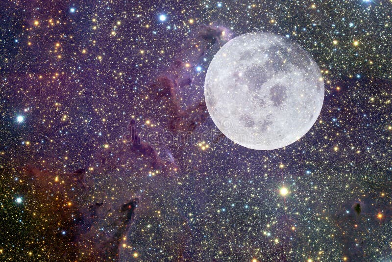 Moon. Solar System. Elements of this Image Furnished by NASA Stock ...