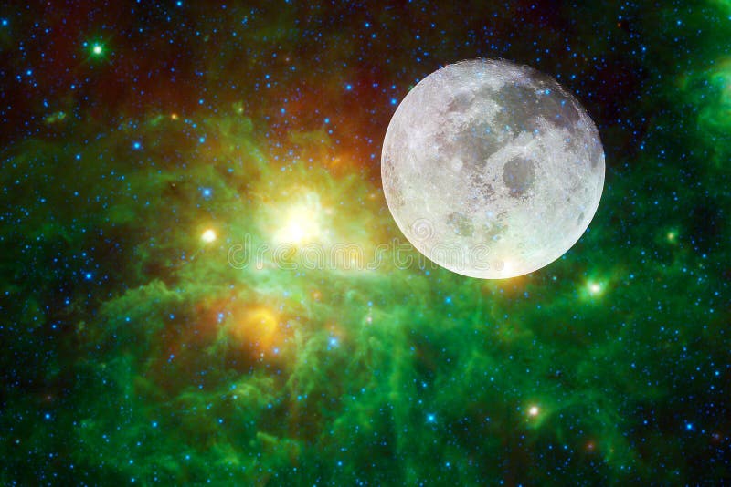 Moon. Solar System. Elements of this Image Furnished by NASA Stock ...