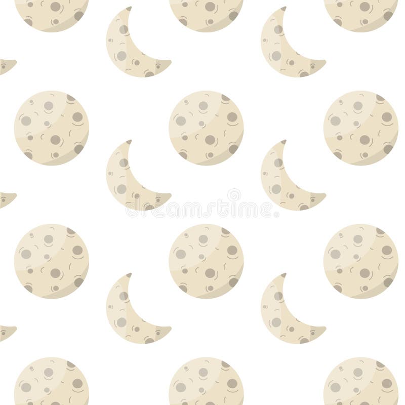Moon Space Planet Gray Planet Space Pattern Stock Vector - Illustration ...