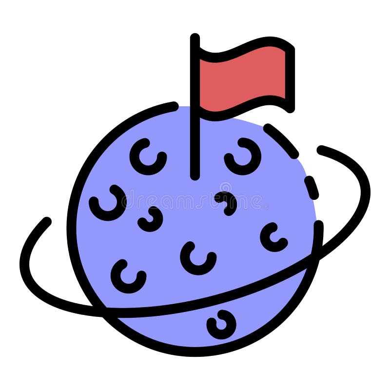 Moon Space Research Icon Color Outline Vector Stock Vector ...