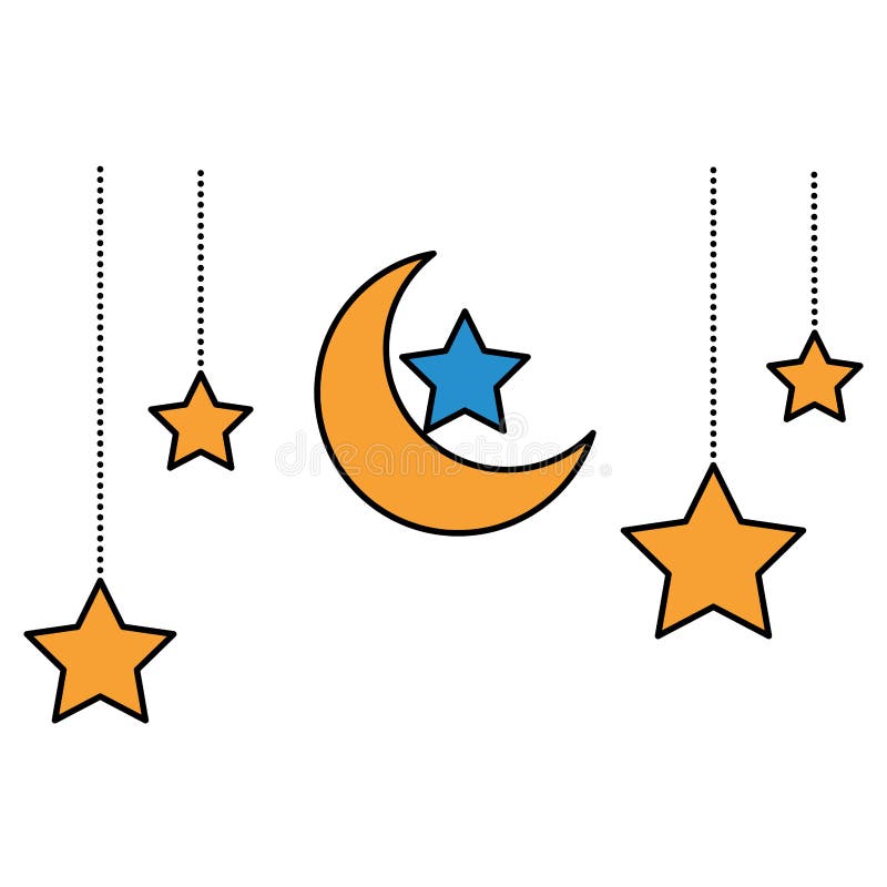 Moon Star Cartoon Hang Decoration Stock Illustrations – 83 Moon Star ...