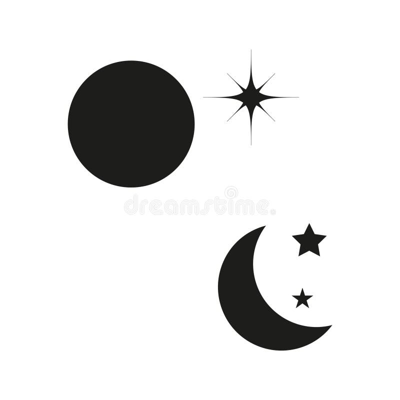 Moon and Star Icon. Vector Illustration. EPS 10 Stock Vector ...