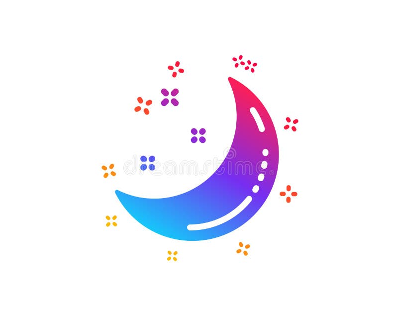 Moon and Stars Icon. Night Sign. Sleep Symbol. Vector Stock Vector ...