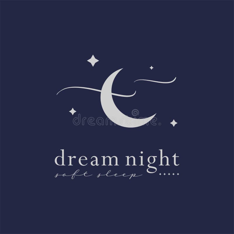 Dream Night Logo Template. Night Sky Logo Stock Vector - Illustration ...