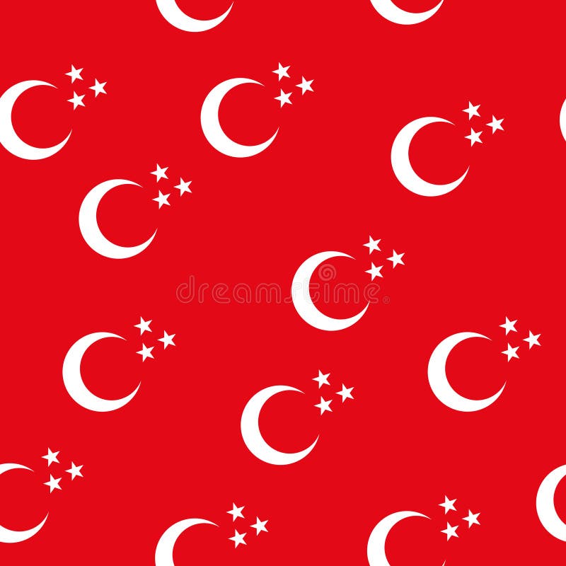 Moon and Stars Seamless Pattern, Texture Print Design Isolated on Red ...