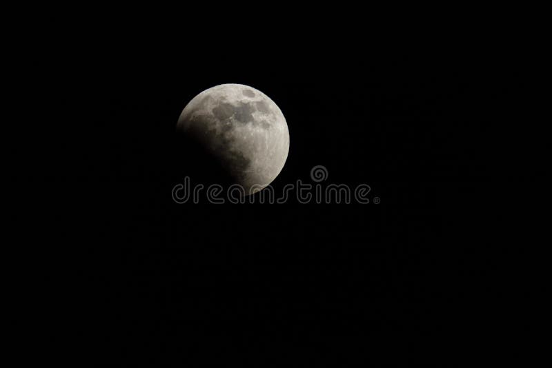 Moon and Stars in the Sky during the Total Moon Eclipse Stock Image ...