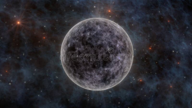 The Moon, Stars, Stardust in Space 3D Rendering Stock Illustration ...