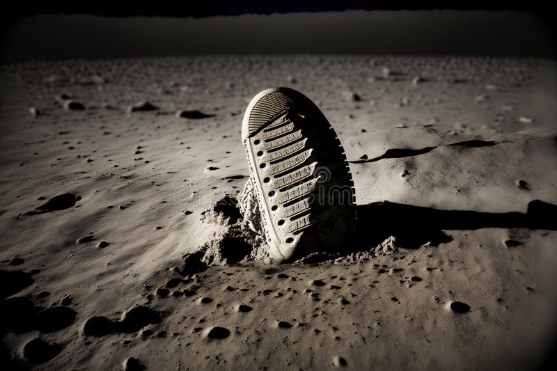 On the Moon, Step. this Images Components Were Provided by NASA Stock ...