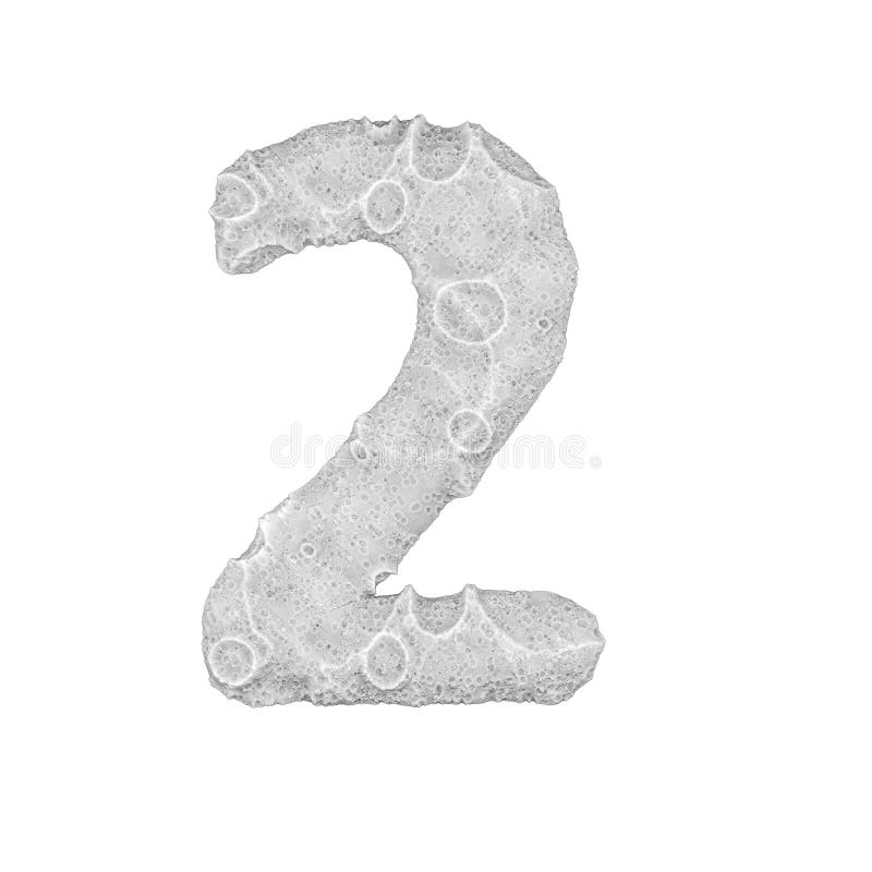 Number 2 Stylized in the Form of a Rope Pile Stock Illustration ...