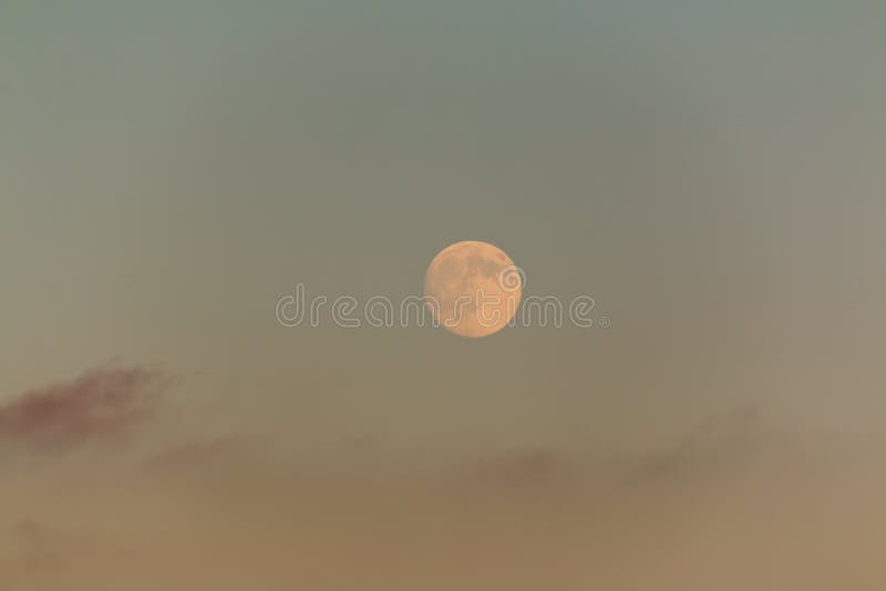 Moon at sunset stock photo. Image of nature, landscape - 245981780