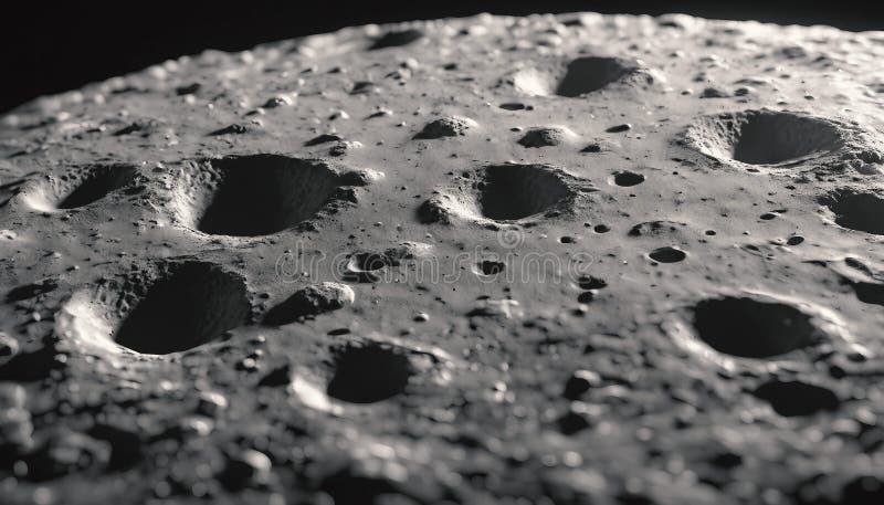 Moon Surface. Craters on the Lunar Soil Stock Illustration ...