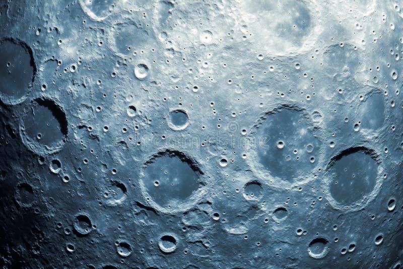 Moon Surface with Craters from Meteor Impacts Stock Photo - Image of ...