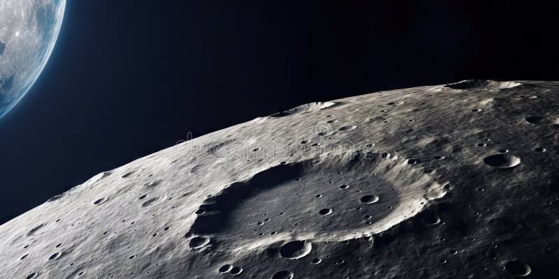 Moon Surface with Craters and Space Background. Universe Beauty Stock ...
