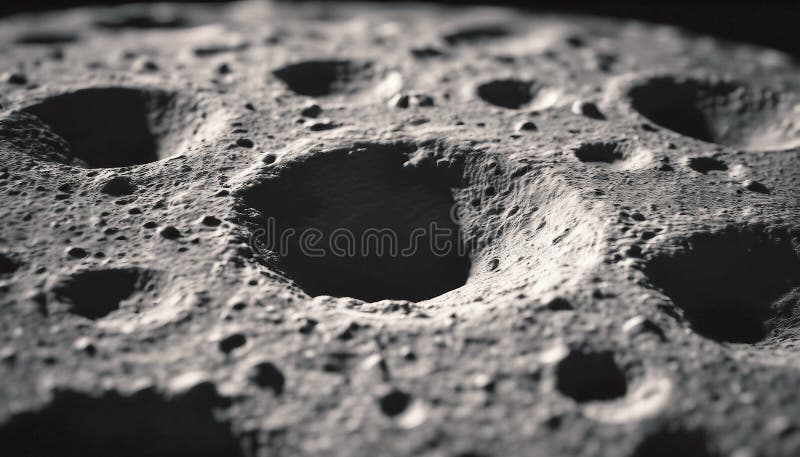 Moon surface. Deep crater stock illustration. Illustration of cosmos ...