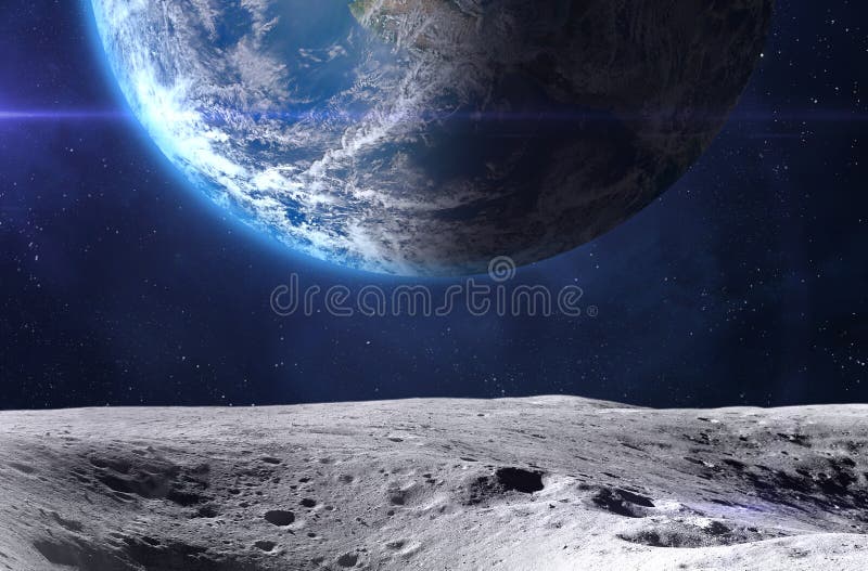 Earth and Sun. View from Outer Space Stock Illustration - Illustration ...