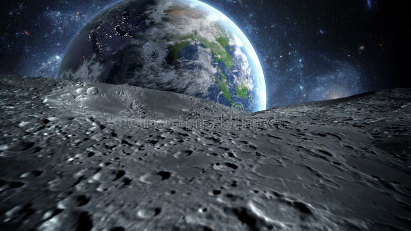 Moon Surface. Fly Animation Stock Footage - Video of nature, light ...