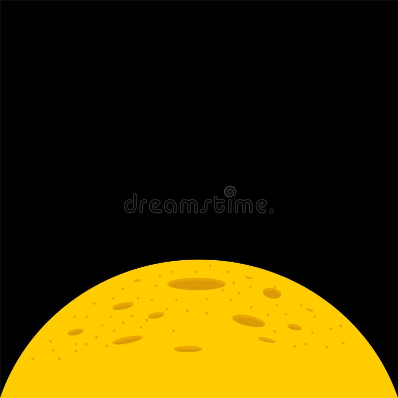 Moon Surface Landscape. Planet in Space. Vector Illustration. Stock ...