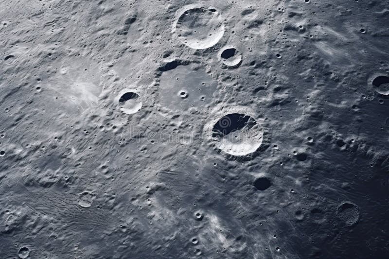 Moon Surface with Lunar Craters. Ai Generative Stock Illustration ...