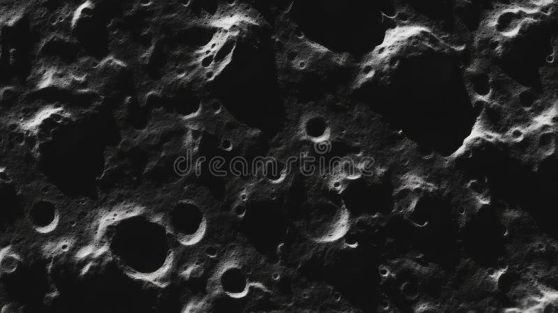 Moon Surface Texture Capturing Chaotic Craters and Shadows in High ...