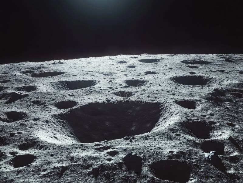 Moon Surface View stock image. Image of space, astronomy - 375390703