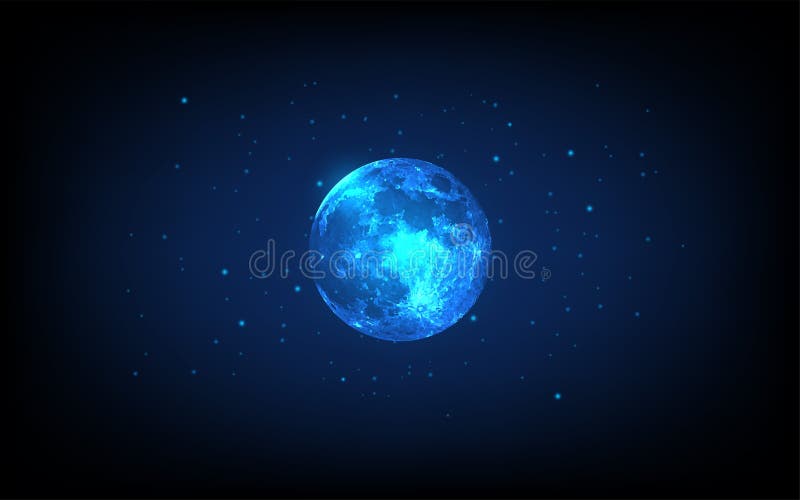 The Moon, Technology Vector, Abstract Space Vector Background Stock ...