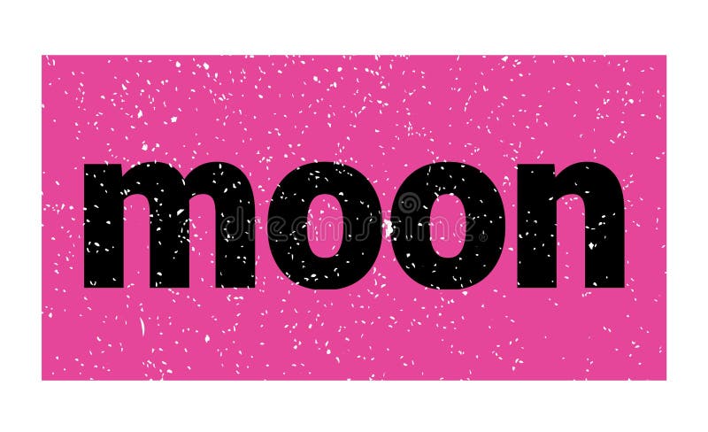 Moon Text Written on Pink-black Stamp Sign Stock Illustration ...