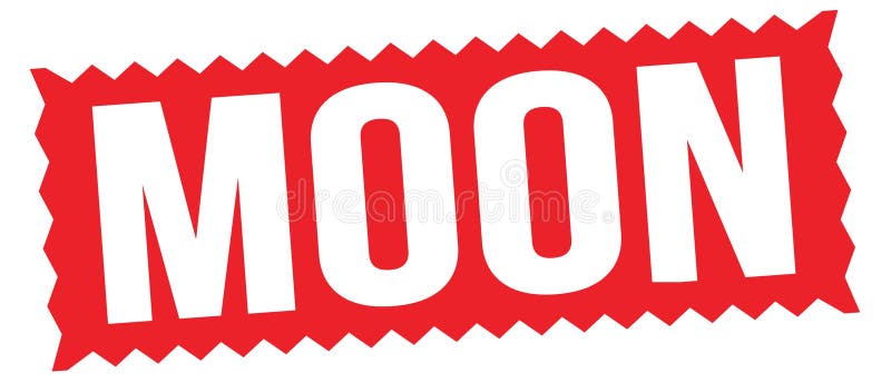 MOON Text Written on Red Stamp Sign Stock Illustration - Illustration ...