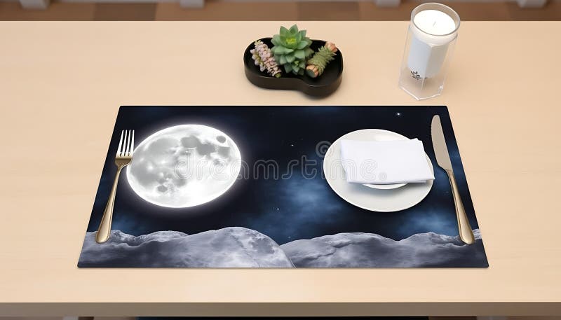 Moon Themed Table Setting, Elegant Dining Decor, Celestial Style ...