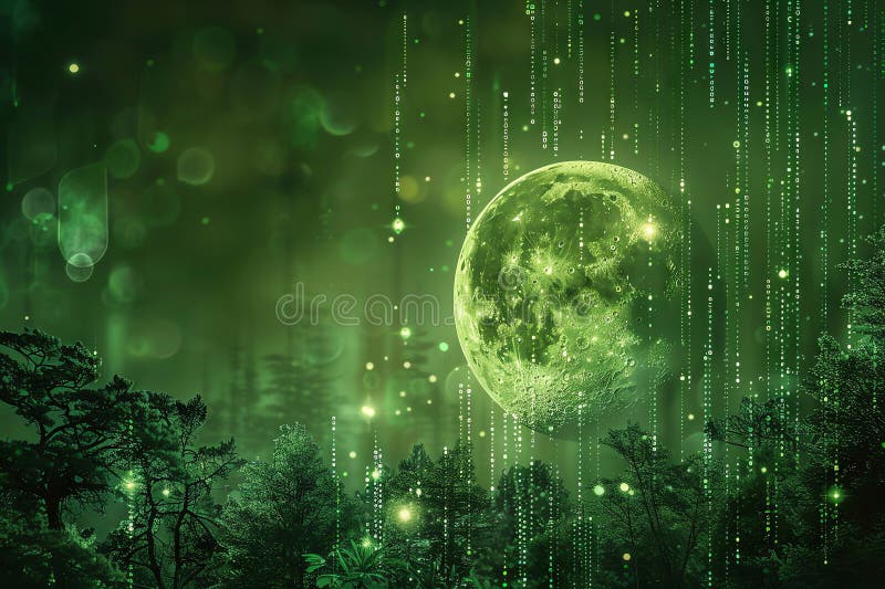 Moon Trees and Digital Bar Graphs in Green Matrix, Minimal Bg Stock ...