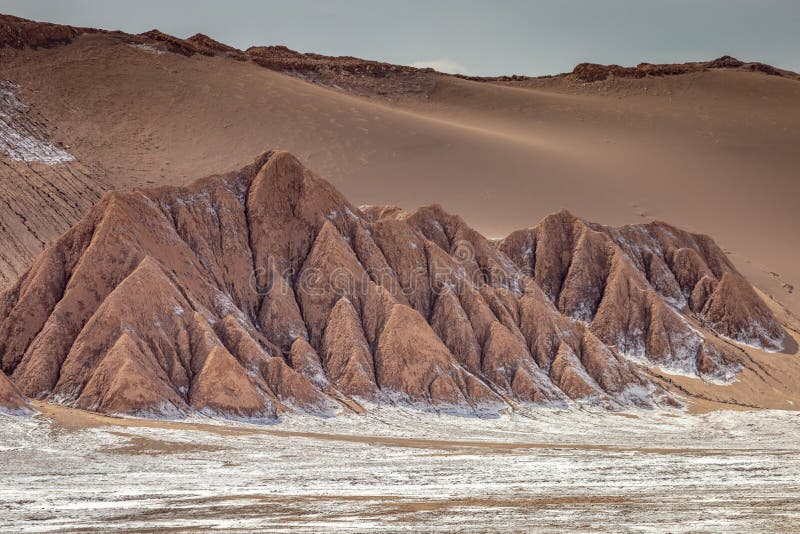 Moon Valley Dramatic Landscape at Sunset, Atacama Desert, Chile Stock ...