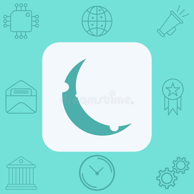 Moon Vector Icon Sign Symbol Stock Vector - Illustration of abstract ...