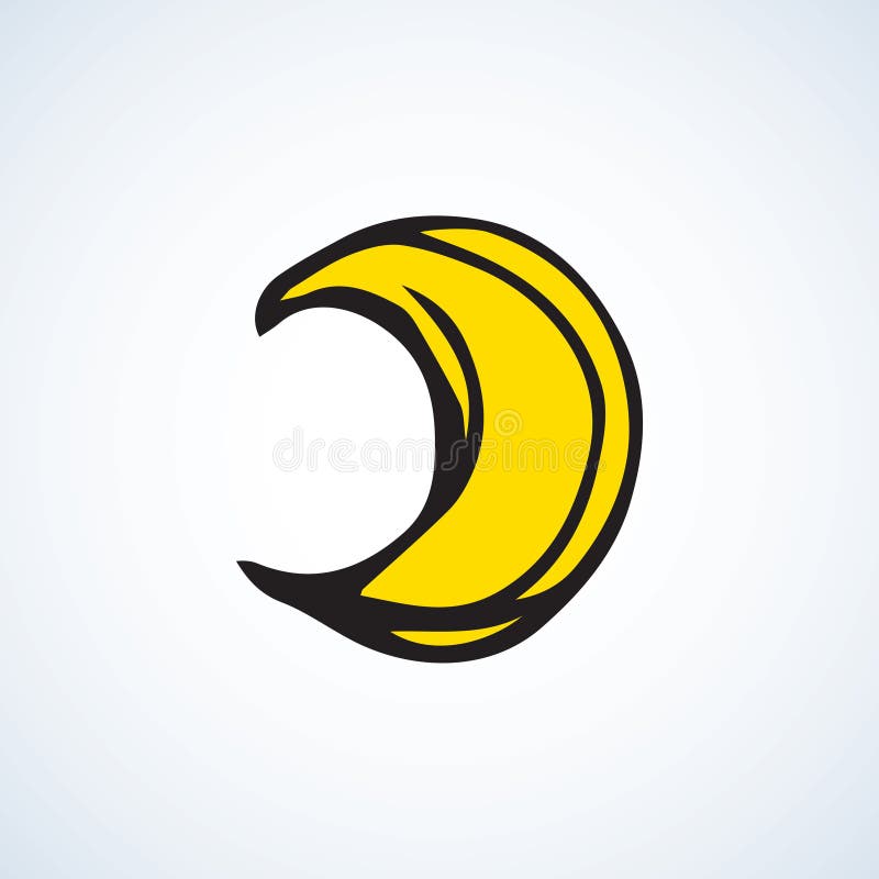 Moon. Vector illustration stock vector. Illustration of moon - 94734522