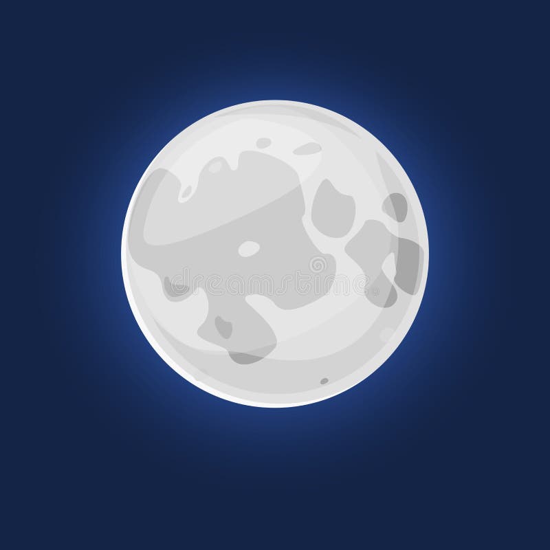 Moon vector illustration stock vector. Illustration of grey - 84664855