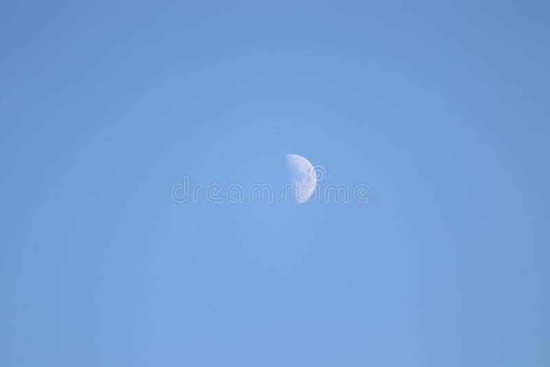 Moon View in the Daytime Sky Stock Image - Image of daytime, view ...