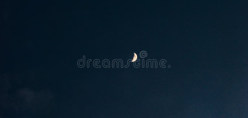 Moon View in the Evening Sky Stock Photo - Image of natural, earth ...