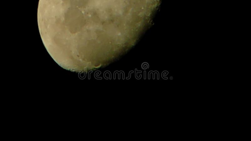 The Moon is Visible in the Dark Night Sky. Stock Video - Video of ...