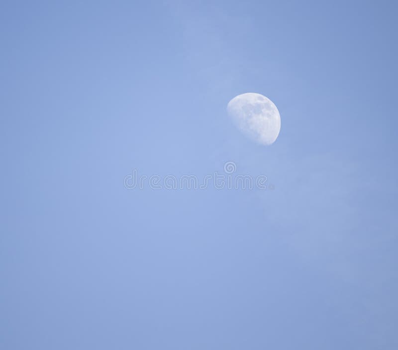 The Moon Visible in the Daytime Sky. Stock Image - Image of asparagus ...