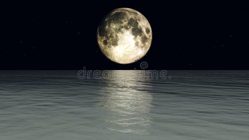 Moon over water stock photo. Image of natural, nature - 21407308
