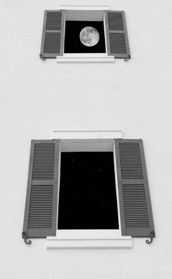 Moon in window stock photo. Image of outdoors, midnight - 18083638