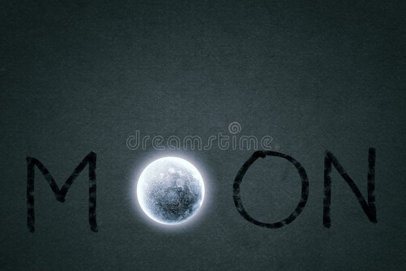 Moon word stock photo. Image of preschool, school, letter - 56766820