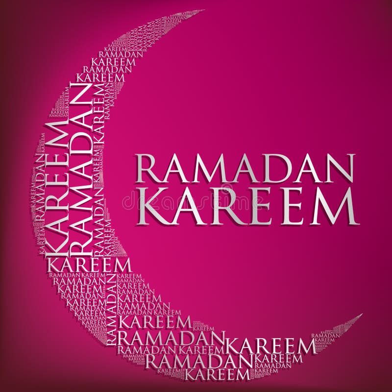 Moon words Ramadan card stock vector. Illustration of koran - 163957457