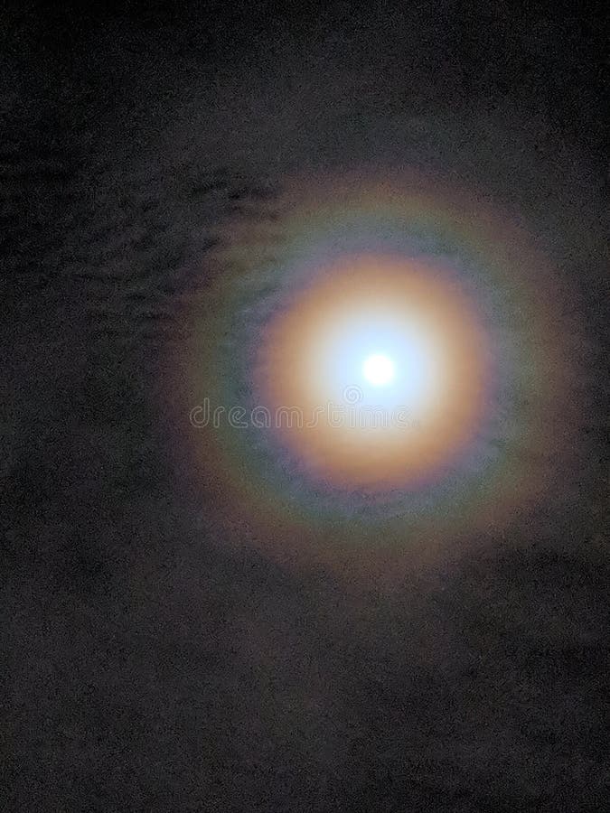 Moonbow stock photo. Image of moon, fullmoon, moonbow - 222389890