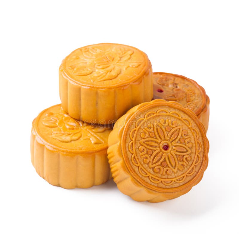 Mooncake Aislado En El Fondo Blanco Foto de archivo - Imagen de ...
