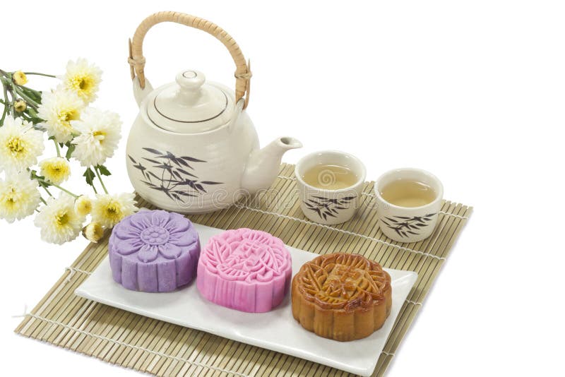Mooncake and Tea stock photo. Image of celebration, festival - 24379976