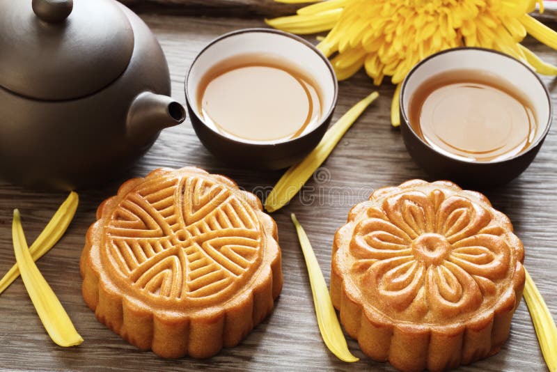Mooncake and Tea stock photo. Image of asia, tasty, culture - 24379986